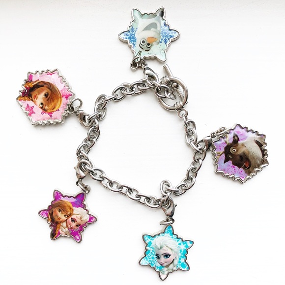 Disney | Jewelry | Silver Disney Frozen Elsa Charm Bracelet | Poshmark